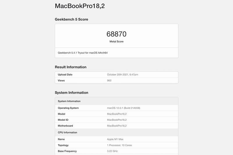蘋果 M1 Max 晶片 GPU 跑分首次揭曉！效能直逼 Nvidia RTX 3080 - 自由電子報 3C科技