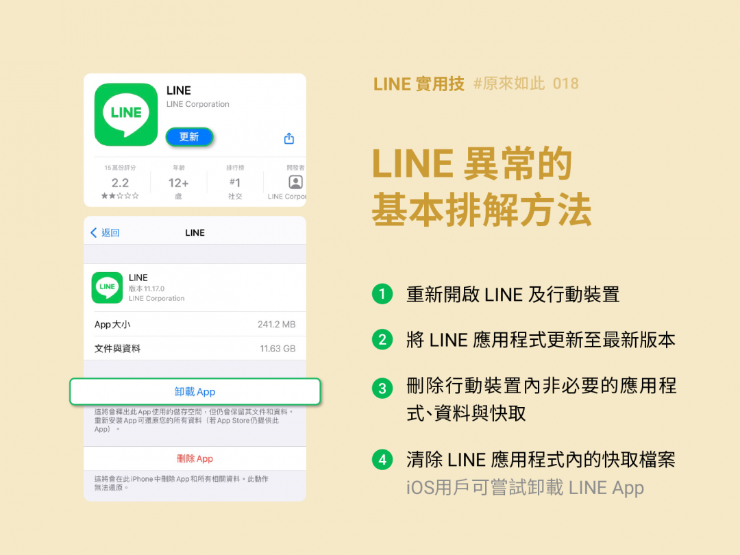 手機 LINE App 突然出現無法正常顯示怎麼辦？4招應變解法學起來 - 自由電子報 3C科技