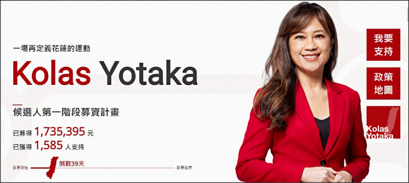 花蓮》小額募資挺Kolas 4天170萬元 - 政治 - 自由時報電子報
