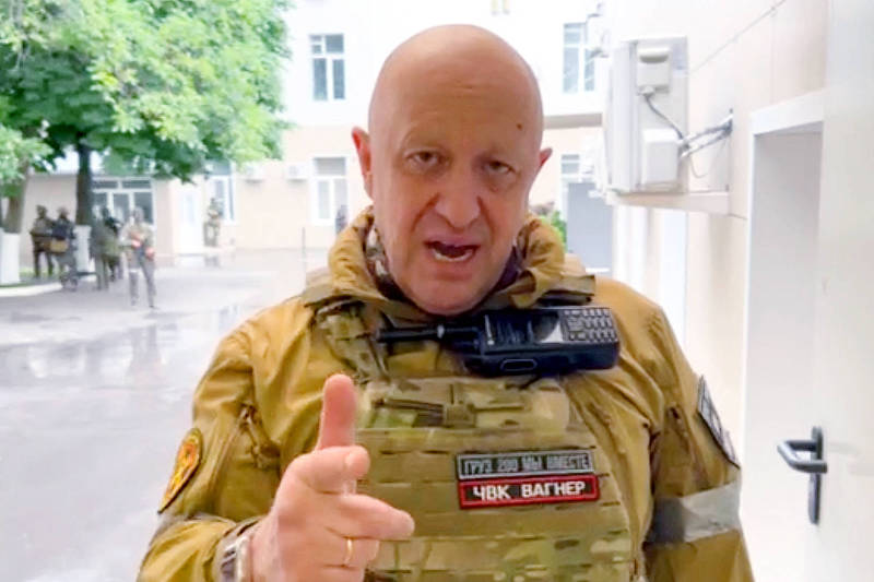 《TAIPEI TIMES》 Putin cries ‘treason’ as Wagner takes Russian army HQ ...