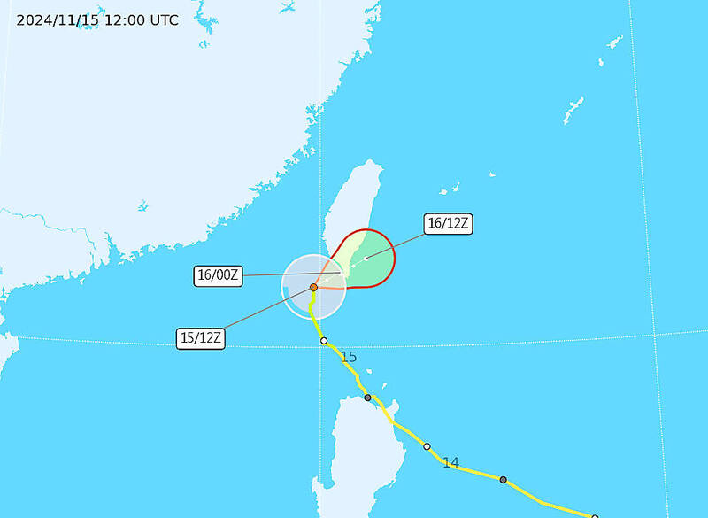《TAIPEI TIMES》Storm weakens, but warning still in force - 焦點 - 自由時報電子報