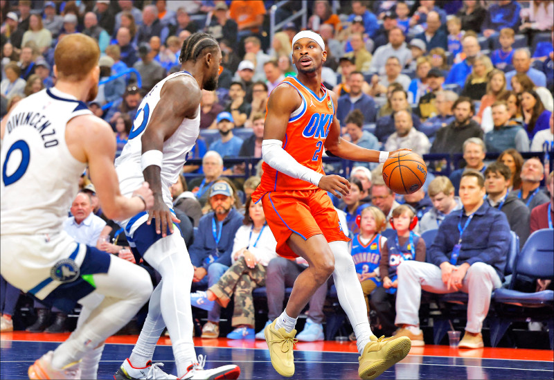 NBA》SGA抱病轟40分 雷霆10連勝 - 自由體育